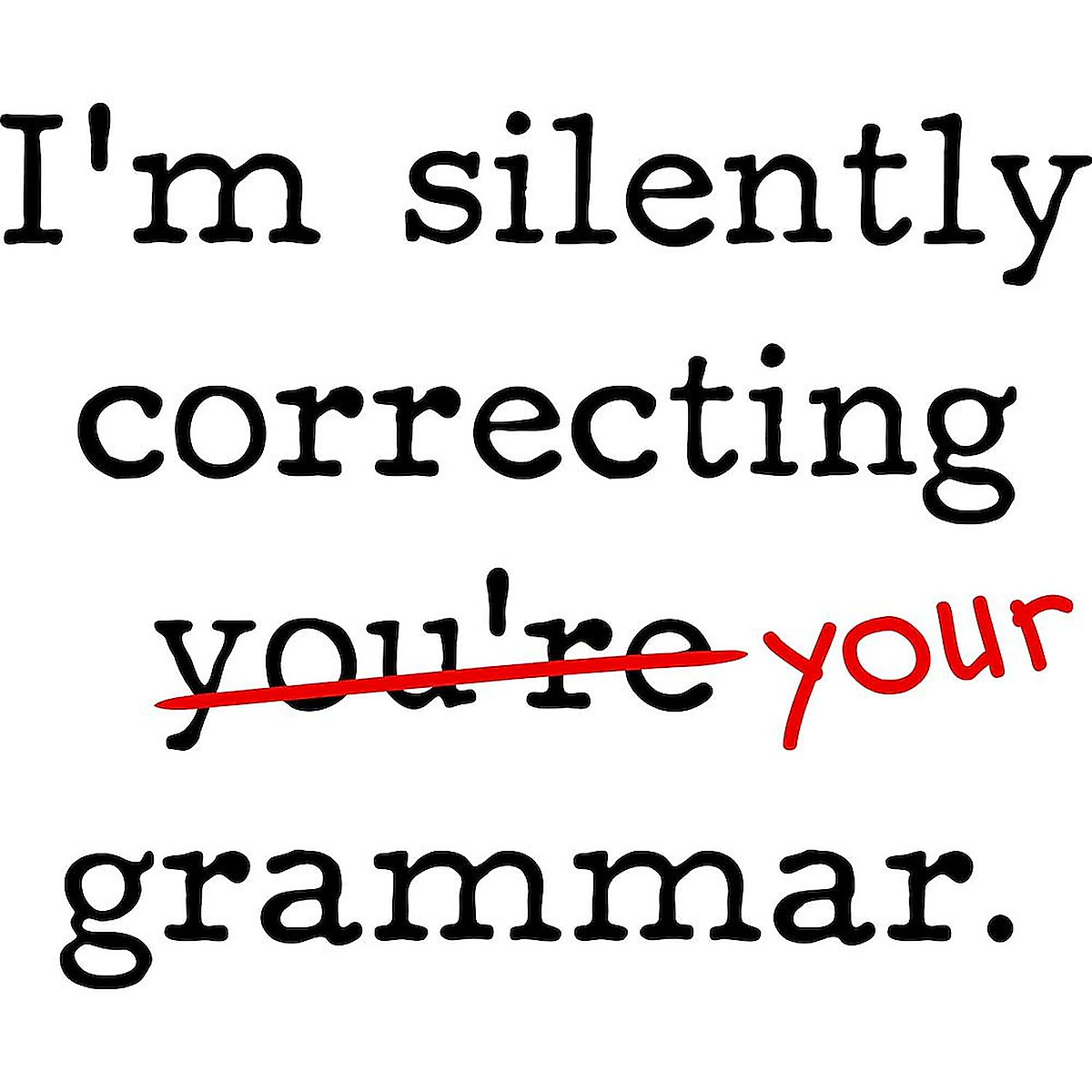 CafePress I'M Silently Correcting You'Re Grammar. Mugs 15 oz (444 ml) Ceramic Coffee Mug