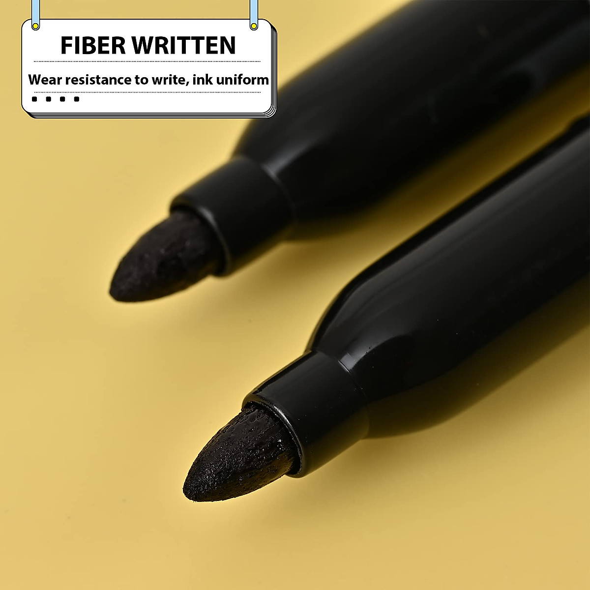 Permanent markers, 100 packs permanent markers bulk, quick drying in one second, waterproof, smooth, not easy to erase, durable, can be marked on glass, tiles and cloth, office supplies