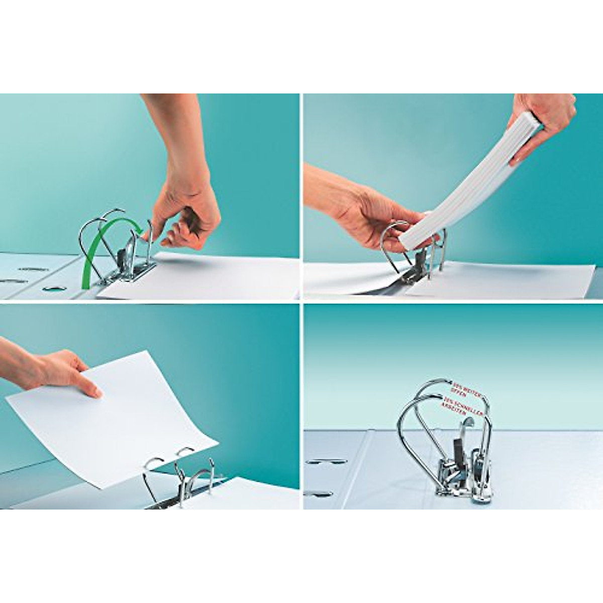 Leitz 11080094 multifunction folder (A4, round back (8, 2 cm wide) elastic band closure, plastic, Active Style) satin black