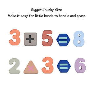 GEMEM Wooden Puzzles for Toddlers, Large Blocks Alphabet ABC 123 Letter and Number Wood Montessori Learning Board Educational Toys for Boys Girls Set of 2