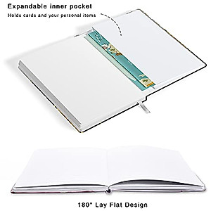 Huamxe Lined Journal Notebook, Marble Hardcover Journal for Women, Medium 5.7 x 8.4 in, 160 Pages Thick Paper, Cute Aesthetic A5 College Ruled Notebook for Journaling Writing Work Office School, Pink