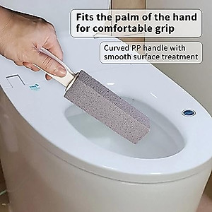 Pumice Stone for Toilet Cleaning, Pumice Cleaning Stone with Handle, Toilet Cleaner, Pumice Stone, Toilet Wand, Toilet Bowl Cleaner Brush, Toilet Brush (2PCS)