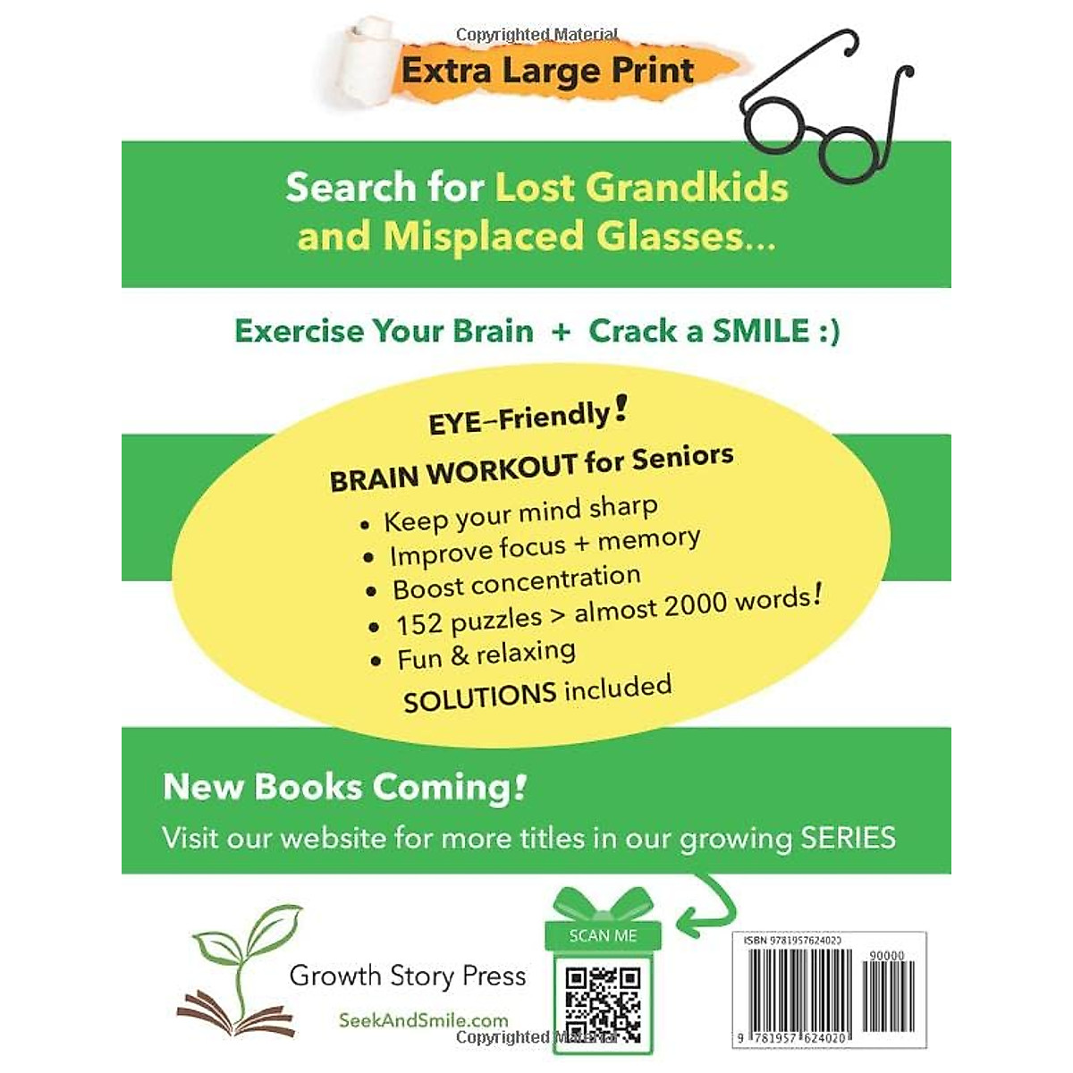 Seek and Smile - SENIOR HUMOR JUMBO PRINT Word Search: Giant Extra Large Puzzles (Approx.2000 Words with Solutions, Puzzle/Words on Same Page = Less Eye Strain)