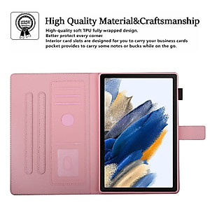 YUNHOTIC Case for Samsung Galaxy Tab A8 10.5 inch 2022 Model (SM-X200/X205/X207), Auto Wake/Sleep, Premium PU Leather Folding Stand Cover with Pen Holder & Multiple Viewing Angles - Purple Butterfly