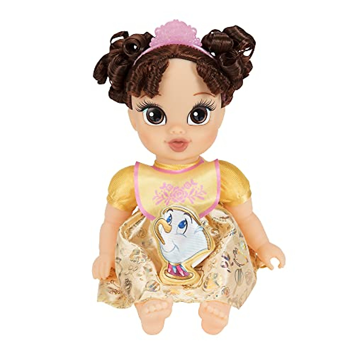Disney Princess Belle Baby Doll Deluxe with Tiara, Carrier, Plush Friend, Pacifier, Bib & Baby Bottle [Amazon Exclusive]