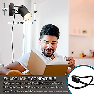 Catalina Lighting 18775-012 Modern Multipurpose Spotlight Desk or Wall Mount Accent Lamp, 6", Dark Bronze