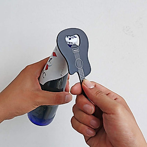 PEPKICN Stainless Steel Guitar Shaped Bottle Opener (2 pack)