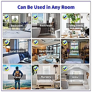 Goabroa (2 Pack Portable Baby Travel Windows Blackout Curtain, 78"x 50" Adjustable Temporary Blackout Shades with Suction Cups for Nursery or Dorm Room - Moon & Stars Pattern