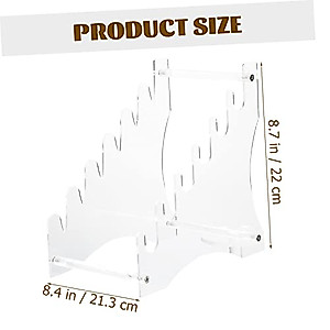 Levemolo 1 Set Fruit Cutter Holder Desktop Display Rack Cooking Utensil Rack Kitchen Accessory Large Cutter Rack Knives Stands Utensil Organizer Single Holder Acrylic Transparent