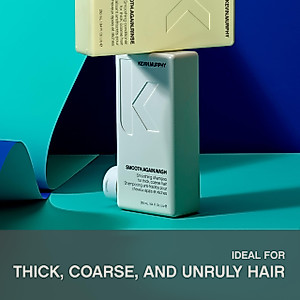 KEVIN.MURPHY SMOOTH.AGAIN WASH - Frizz Control Shampoo - For Thick, Coarse & Unruly Hair - Moisturising Shampoo for Hair Hydration - Sulphate & Paraben Free - 250 mL / 8.4 fl oz