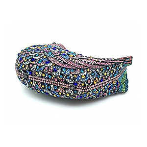 XLH Pigeon Women Evening Clutch Bird Cute Artificial Rhinestone Bag Crossbody Purse Evening Party Bags Handbag,Blue,S