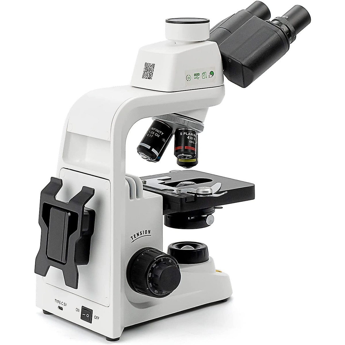 SWIFT 40X-2500X Compound Trinocular Microscope Stellar Pro-T-BD, Brightfield Darkfield, Research-Grade Infinity Corrected, Mechanical Stage, Ultra-Precise Focusing, Camera-compatible, Darkfield Slider