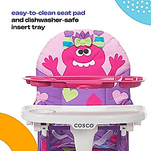 Cosco Simple Fold Deluxe High Chair, Monster Shelley