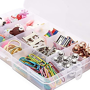 Plastic Organizer Boxes for Beads, Rhinestones, Jewelry Making (6.7 x 0.8 x 4 In, 6 Pack)