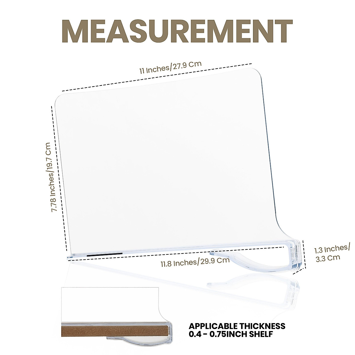 Utopia Home 8 Pack Acrylic Shelf Dividers for Closet Organizers and Storage - Closet Shelf Organizer for Clothes Storage and Organization - Clear Closet Dividers for Clothes, Purse, Handbags