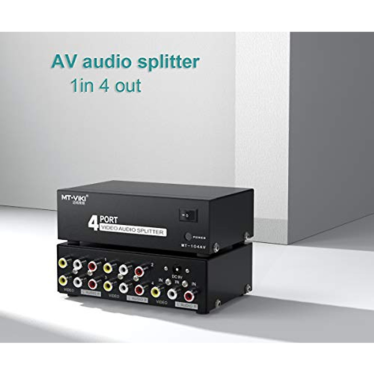 MT-VIKI 4 Way 3 RCA Splitter Composite Video Audio Distribution (1 in 4 Out)