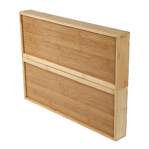 Lorena Bamboo Expandable Drawer Organizer for Kitchen Drawers, Kitchen Utensil Organizer, Flatware & Cutlery Organizer