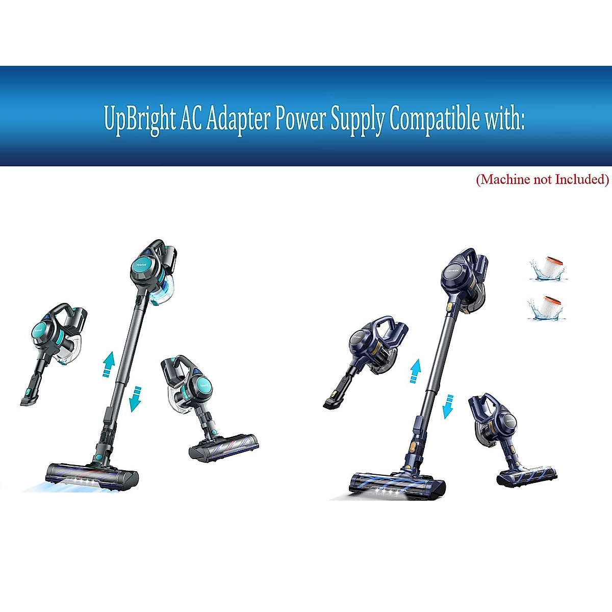 UpBright 26V AC/DC Adapter Compatible with Voweek VW-VC07 VW-VC08 VWVC07 VWVC08 VW-VC08-B VW-VC08B 22.2V 2200mAh Li-ion Battery 120W Stick Cordless Vacuum Cleaner 26VDC 400mA 0.4A Power Supply Charger