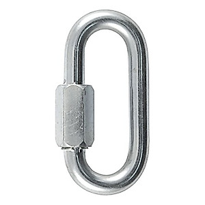 CURT 82933 Threaded Quick Link Trailer Safety Chain Hook Carabiner Clip, 3/8-Inch Diameter, 11,000 lbs Break Strength