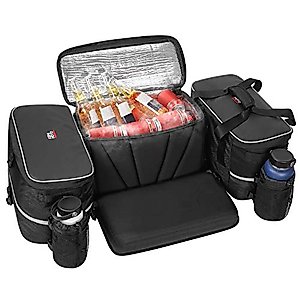 KEMIMOTO ATV Bag, 59L Large ATV Cargo Bag With Insulated Bags, Waterproof 4 Wheeler Storage Rear Rack Seat Bag Universal Compatible With Polaris Sportman Fourtrax Can Am Kawasaki Yamaha Artic Cat