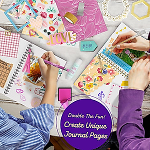 LAOESE 2-Pack DIY Journal Kit - 150+Pcs Gifts for Girls Ages 8 9 10 11 12 Year Old - Birthday Gifts for Girls - Art and Crafts for Kid - Scrapbook Set