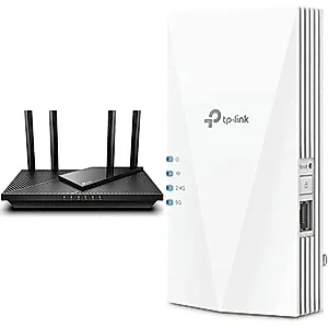TP-Link OneMesh WiFi 6 Router AX1800 Smart WiFi Router (Archer AX21) – Dual Band Gigabit Router + TP-Link AX1500 WiFi Extender Internet Booster(RE500X), OneMesh WiFi 6 Range Extender