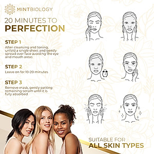 Korean Sheet Mask | AGELESS Advanced Nutrient Locking Korean Skin Care Masks | Astaxanthin & Collagen Face Mask for Women | Nourish, Hydrate & Soften Lines & Wrinkles Spots | Cruelty Free Facial Masks