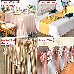 Satin Fabric | by The Yard | Luxury & Soft | 60" Wide Roll | Silky & Shiny | Decoration, Apparel, Drapery, DIY Crafts (Red, 2 Yards)