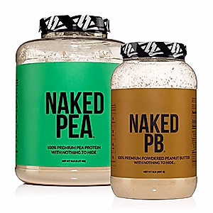 Dairy Free Protein Bundle: 5LB Unflavored Naked Pea and 2LB Naked PB