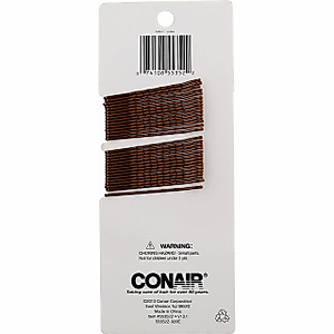 Conair Color Match Bobby Pins, Brunette, 1-Pack of 90-Pieces