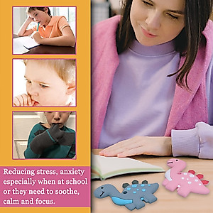 Sensory Chew Necklaces for Kids, Boys, and Girls - 2 Pack Dinosaur Silicone Chewy Toys for Autism, ADHD, SPD, Oral Motor Chewing Necklaces for Adults