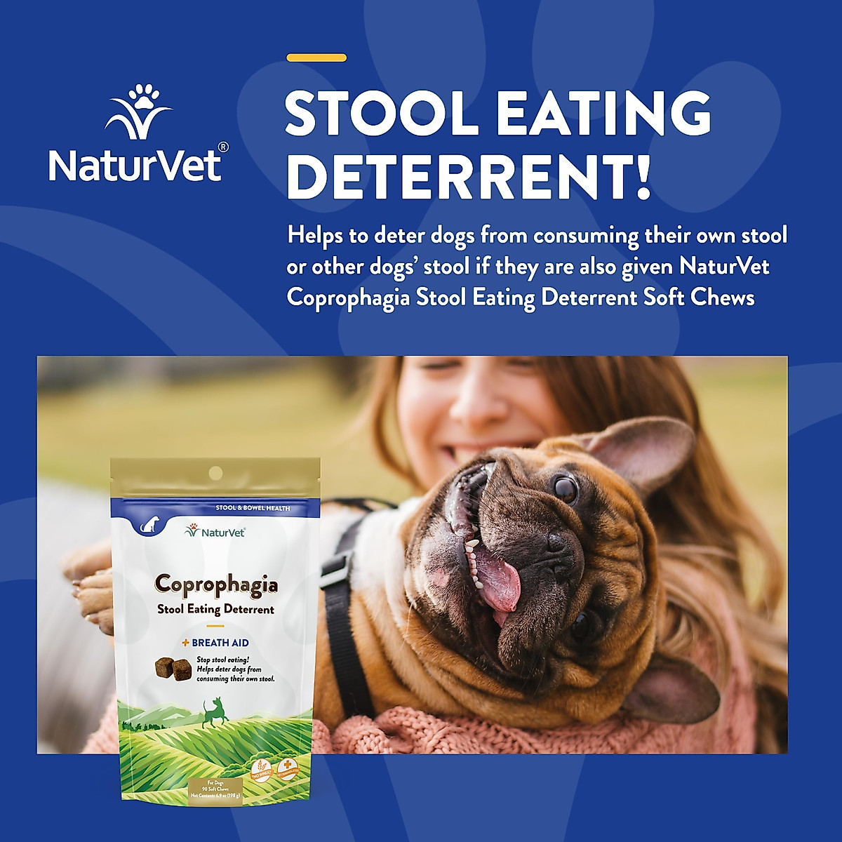 NaturVet Coprophagia Deterrent Soft Chews (90 ct)