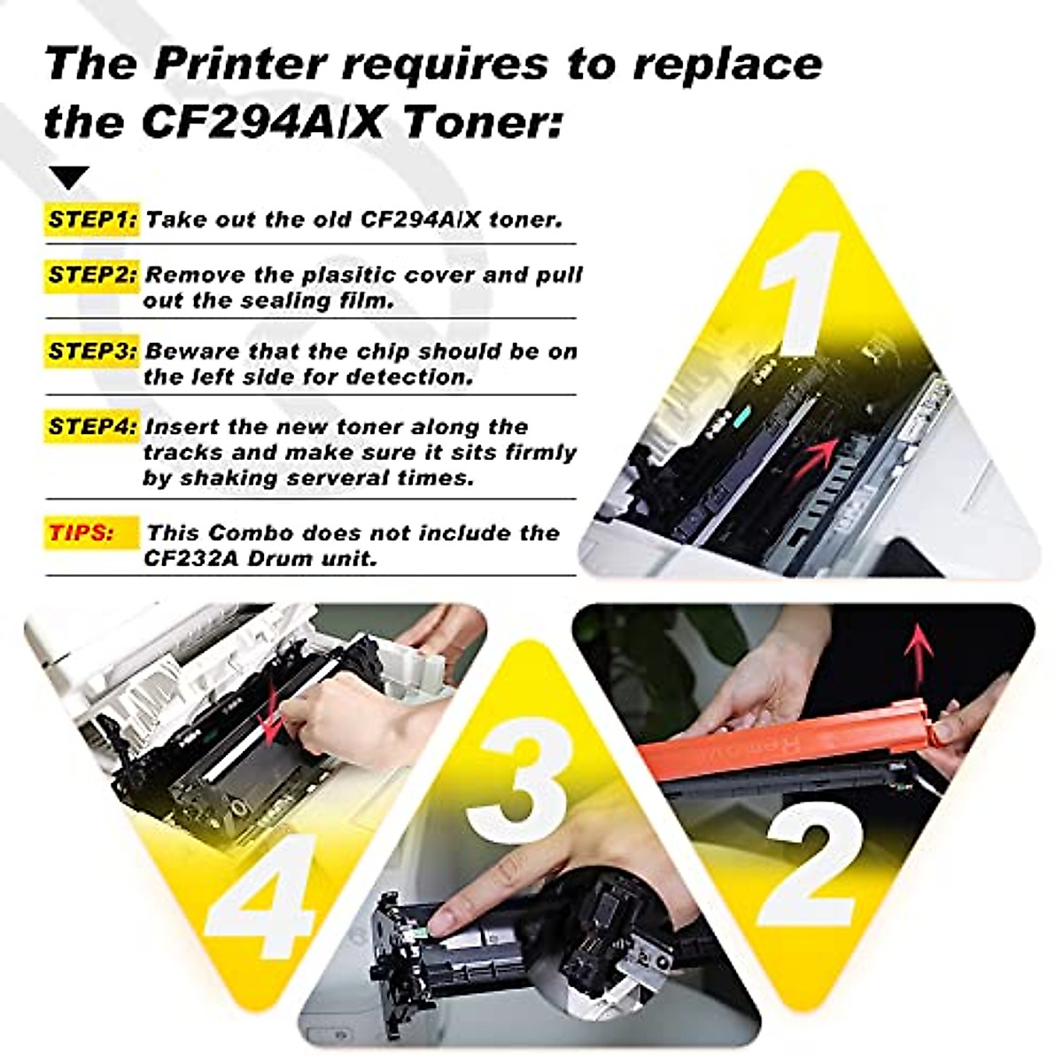 v4ink Compatible CF294A Toner Cartridge Replacement for HP CF294A 94A CF294X 94X Toner Black Ink for HP Pro M118dw HP Pro MFP M148dw M148fdw M149fdw M118 M148 Printer 2 Packs