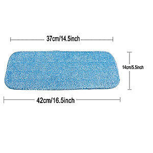 JDWG 4 Pack Mop Head Replacements Mop Pads Microfiber Cleaning Pads for Most Spray Mops and Reveal Mops, Wet & Dry Home & Commercial Cleaning. (Blue)