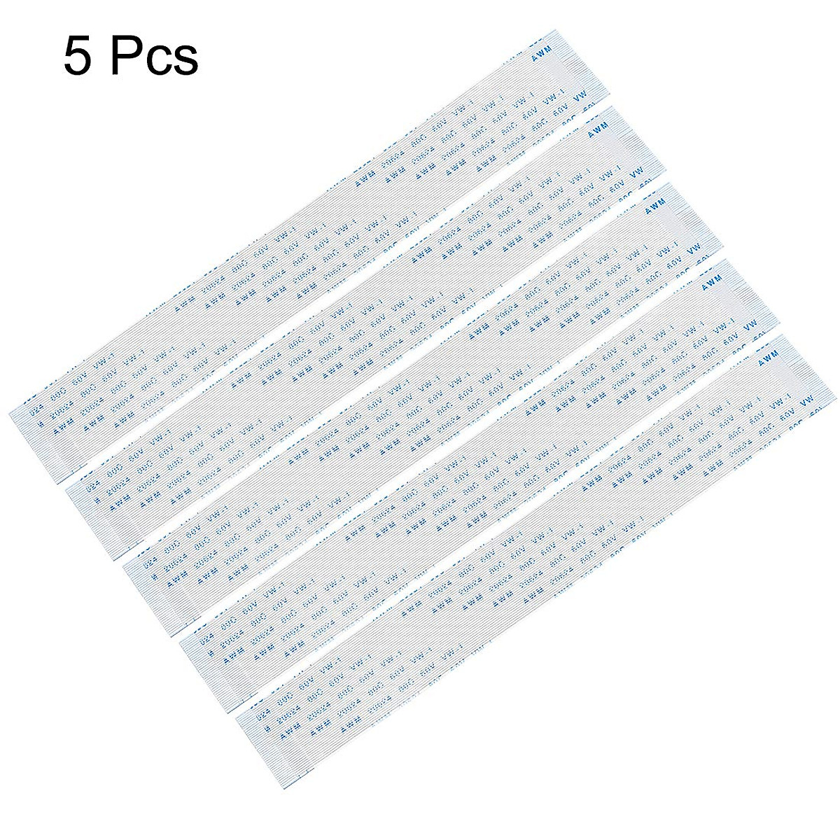 uxcell Flexible Flat Cable, 40 Pins 0.5mm Pitch 150mm FPC FFC Flexible Ribbon Cable for LCD TV DVD Player Laptop 5Pcs (A Type)