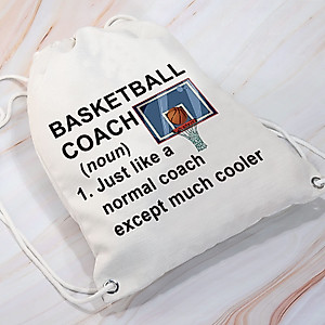 CMNIM Basketball Coach Gifts Funny Basketball Coach Definition Small Drawstring Bag Gifts for Basketball Coaches from Team (Basketball Coach Drawstring Bag)