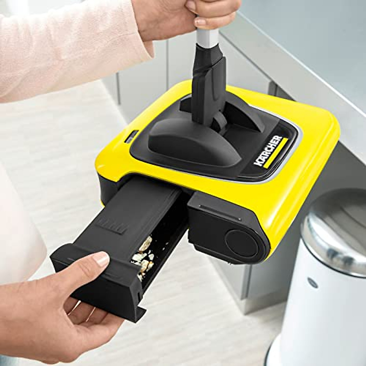 Karcher KB 5 Lightweight Multi-Surface Cordless Electric Floor Sweeper Broom - Ideal for Fur, Hair, Dirt, & Debris - 8.25" Cleaning Width, 30 Minute Runtime