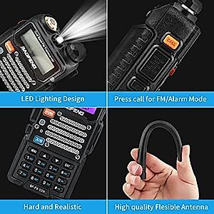 BAOFENG Two Way Radio, BF-F9 V2N 8-Watt Dual Band Radio with 2100mAh Li-ion Battery Portable Walkie Talkies with Includes Full Kit.Frequency Range 144-148/420-450Mhz