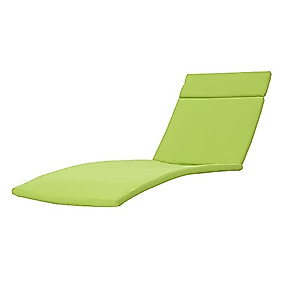 Christopher Knight Home Salem Outdoor Water Resistant Chaise Lounge Cushion, Green