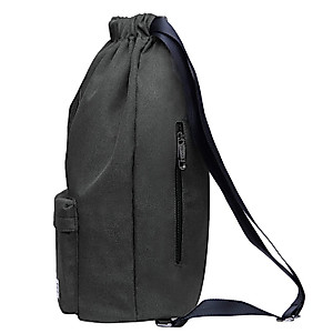 KAUKKO Drawstring Sports Backpack Gym Yoga Bag Shoulder Rucksack for Men and Women(1031-Armygreen)