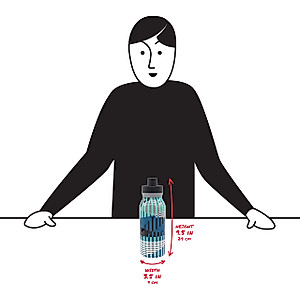 BUILT 32 Ounces Wide Mouth Cascade Double Wall Vacuum Insulated Stainless Steel Bottle with Chug Lid, Yellow and Orange Citrus Sunrise Ombre