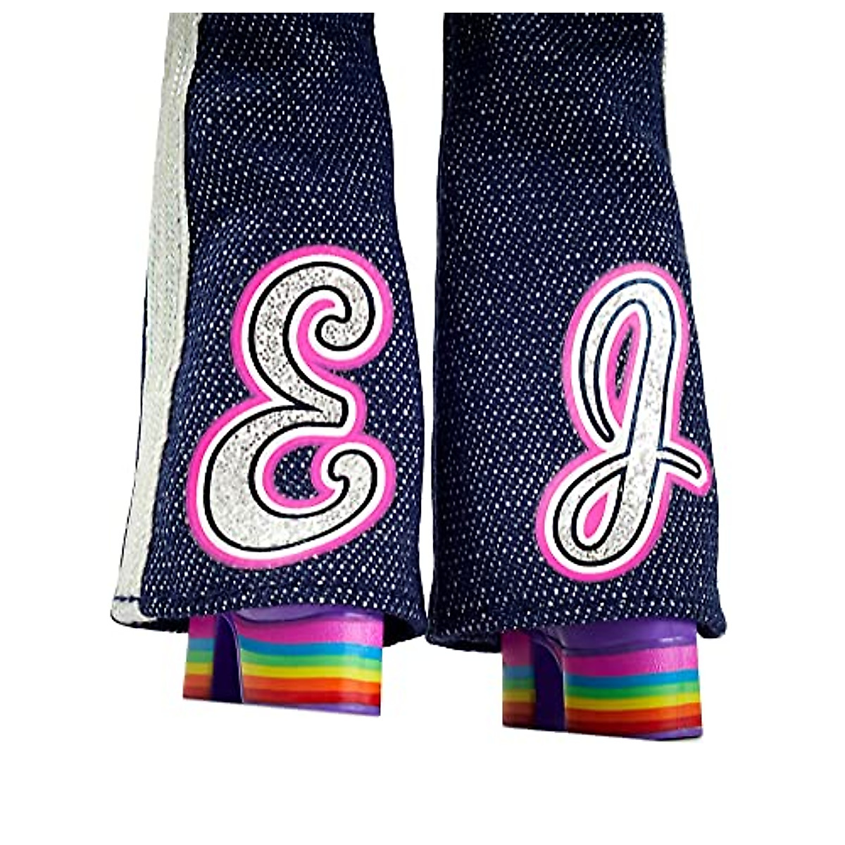 Barbie Elton John Collector Doll (12-inch, Curly Blonde Hair) in Bomber Jacket and Flared Denim, with Doll Stand and Certificate of Authenticity