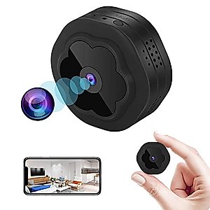 WiFi Spy Hidden Camera Wireless Portable Nanny Cam, Mini 1080P HD Small Security Cameras with Night Vision Motion Detection Alert for Phone APP, Micro Monitor for Home/Car/Office/Baby/Apartment