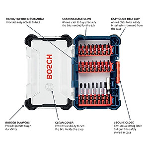 Dremel 4000-2/30 High Performance Rotary Tool Kit- 2 Attachments & 30 Accessories- Grinder, Sander, Engraver with BOSCH 24 Piece Impact Tough Screwdriving Custom Case System Set SDMS24