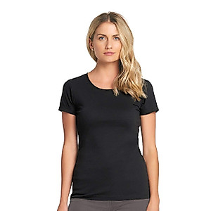 Ford Mustang Shirt USA Flag Mustang Emblem Cars and Trucks Womens Slim Fit Junior Tee, Black, Large