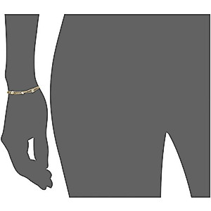 Amazon Essentials 14k Yellow Gold Floating Diamond Strand Bracelet (1/2 cttw, K-L Color, I1-I2 Clarity), 7", (previously Amazon Collection)