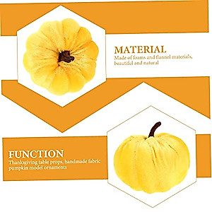 DECHOUS 24 Pcs Fabric Pumpkin Ornament Farmhouse Pumpkin Desktop Pumpkin Ornament Halloween Mini Pumpkins Decor for Home Fabric Pumpkins for Decorating Foam Dining Table Vegetable