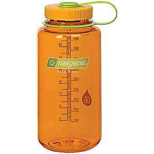 Nalgene Tritan Wide Mouth BPA-Free Water Bottle, Clementine, 32 oz