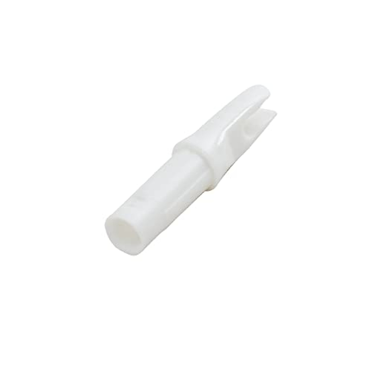 SOPOGER 50Pcs Archery Arrow Nocks .244/6.20mm ID Plastic Insert Carbon Arrow Nock Standard Size for DIY Hunting Shooting Arrows (White)