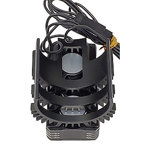 NHX 1/8 Twin Cyclone Alum HV Cooling Fans w/Cover 28000 RPM Motor Heatsink Black